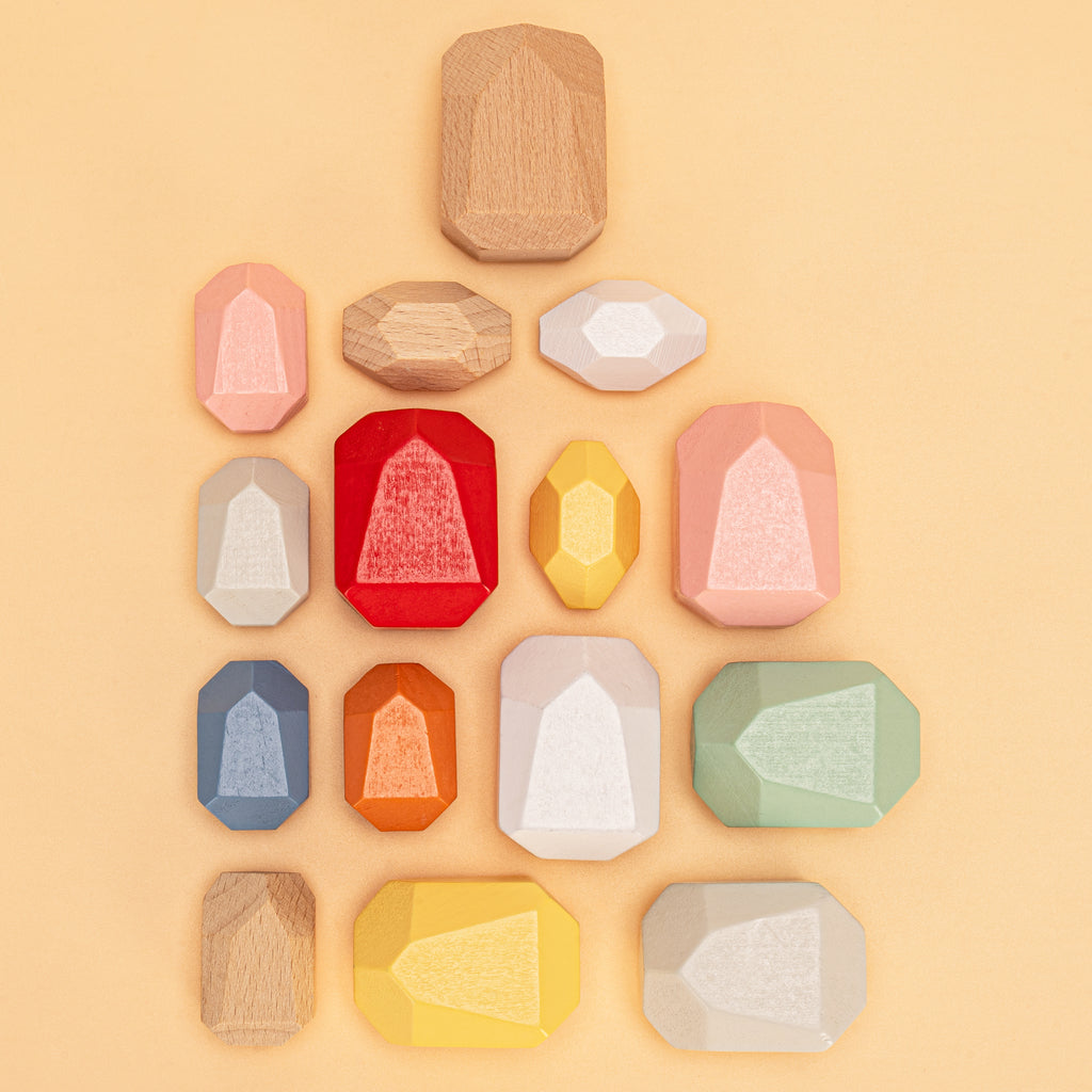 Wooden Stone Stacking Set - 36 pieces – Reyiko