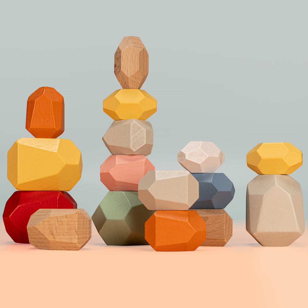 Wooden Stone Stacking Set - 36 pieces – Reyiko